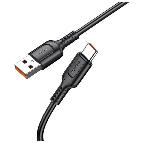 USB кабель -TypeC для зарядки и передачи данных Samsung, Xiaomi, Huawei и других, 3 ампера, 1 метр, черный