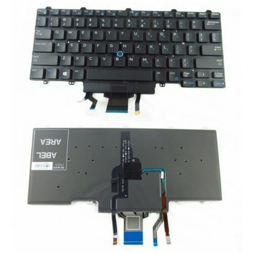 Клавиатура для ноутбука Dell Latitude E5450, E5470, E7450, E7470, E7480, E7490 черная, с подсветкой,