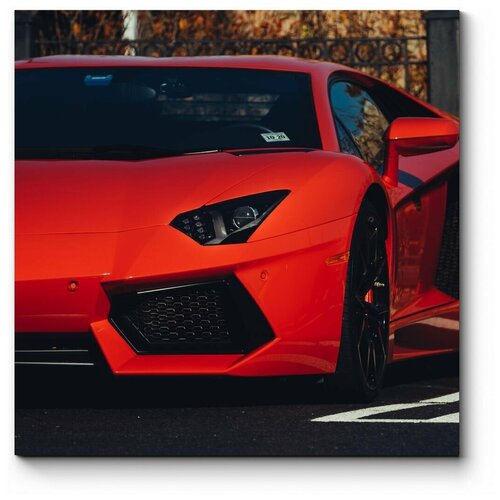 Модульная картина Красный Lamborghini Aventador 70x70