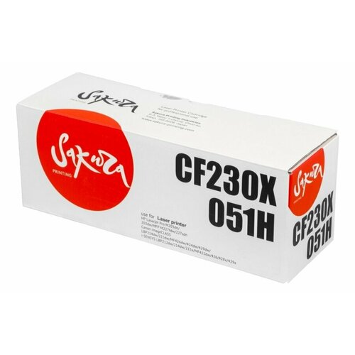 2 шт. Картридж лазерный Sakura 30X / CF230X / Canon 051 H / 051 H черный увеличенной емкости до 4000 стр. для HP, Canon (SACF230X/051H)