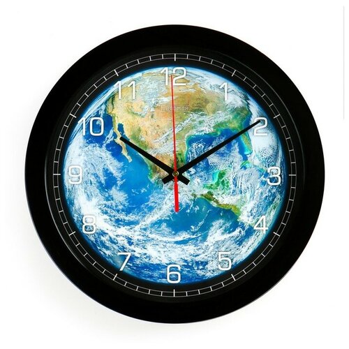 Соломон Часы настенные, серия: Природа, "Планета Земля", плавный ход, d=28 см