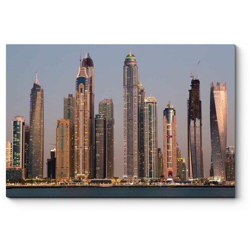 Модульная картина Небоскребы сияющего Дубая 60x40