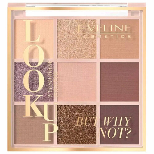 Палетка теней Eveline Cosmetics Look Up, 9 цветов тон But Why Not?