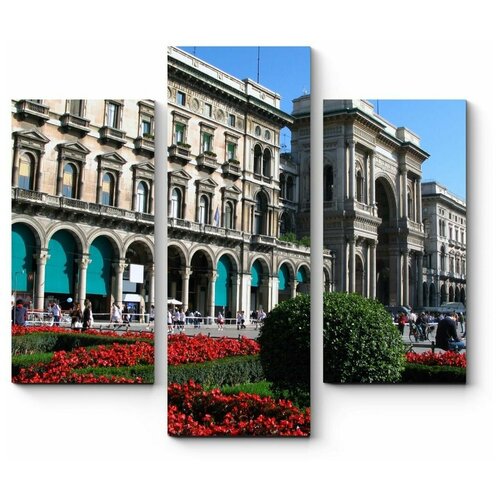 Модульная картина Соборная Площадь, Милан 120x108