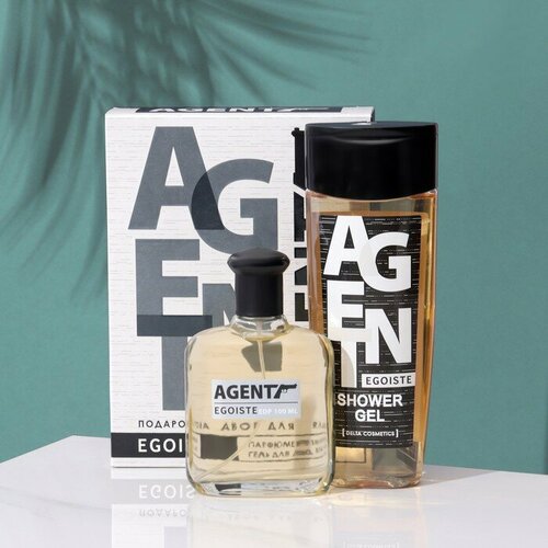 Delta Cosmetics Подарочный набор для мужчин Agent Egoiste: гель для душа, 250 мл+ парфюмерная вода, 100 мл