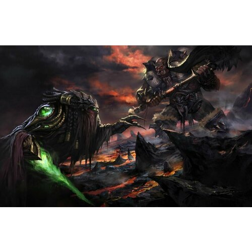 Плакат, постер на холсте Blizzard-World of Warcraft/Ворлд оф Варкрафт. Размер 30 на 42 см