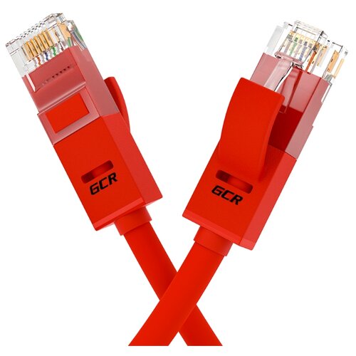 Сетевой кабель GCR UTP 24AWG cat.5e RJ45 T568B 0.1m Red GCR-LNC04-0.1m