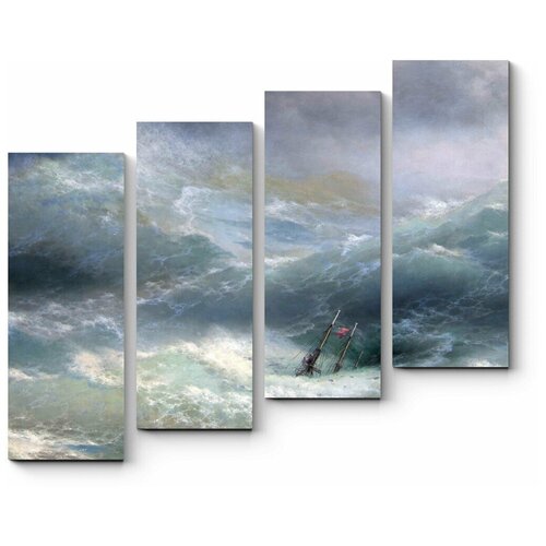 Модульная картина Волна, Иван Айвазовский 120x104