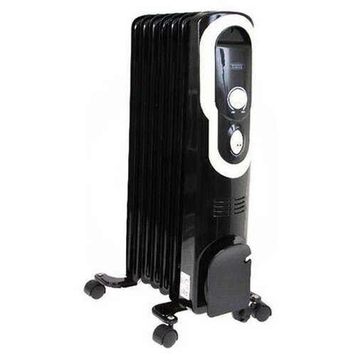 Масляный радиатор General Climate NY15J, 15 м², колеса в комплекте, черный