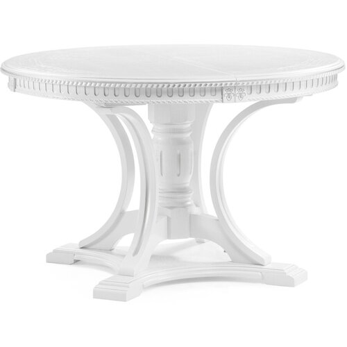 Деревянный стол Woodville Нозеан белый/серебро