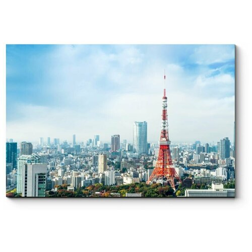 Модульная картина Летнее небо над Токийской телебашней 90x60