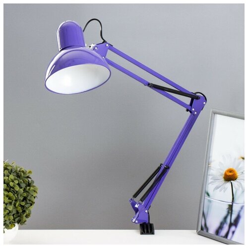 Настольная лампа "Джуни" Е27 40Вт фиолетовый 16х16х90 см