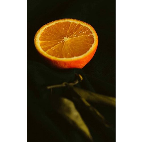 Картина на холсте 60x110 LinxOne "Апельсин, фрукт, цитрус, спелый" интерьерная для дома / на стену / на кухню / с подрамником
