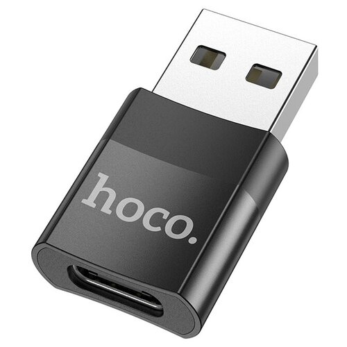 Переходник/Адаптер HOCO UA17 OTG USB (m) - Type-C (f), черный