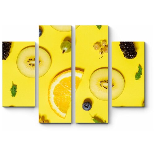 Модульная картина Солнечные фрукты 90x68