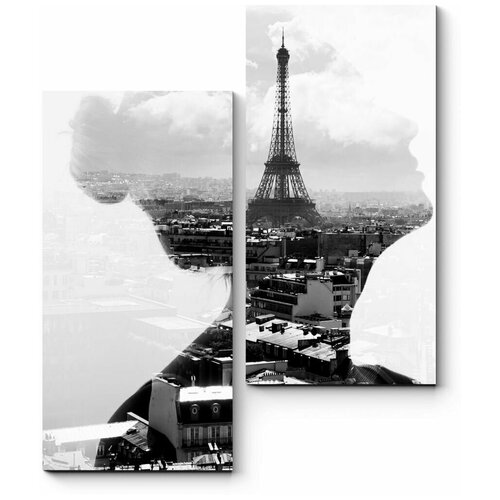 Модульная картина Очарование Парижем 80x100