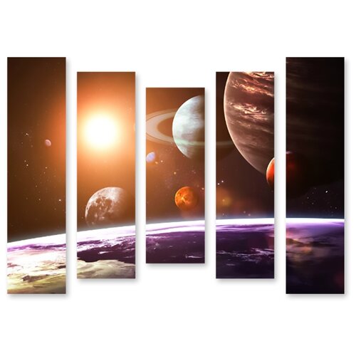 Модульная картина на холсте "В солнечной системе" 120x72 см