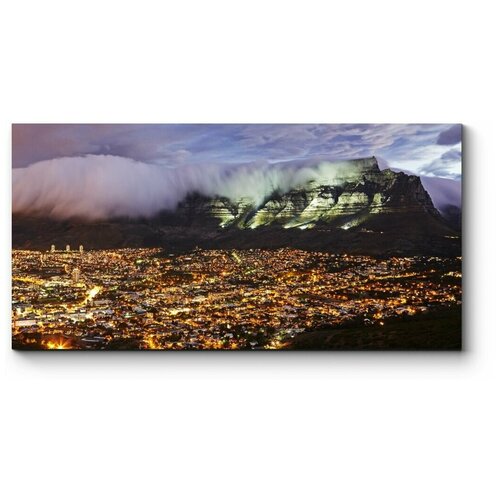Модульная картина Ватные облака в горах Кейптауна 80x40