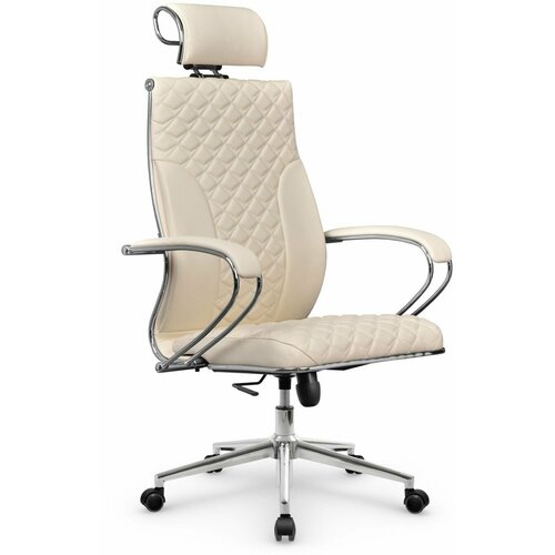 Компьютерное офисное кресло Metta L 2с 44С/К MPES, Топган OMS, осн. 17853, Молочное