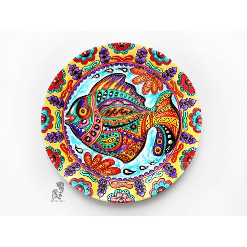 Тарелка на стену "Мексиканская рыбка" Декор на стену