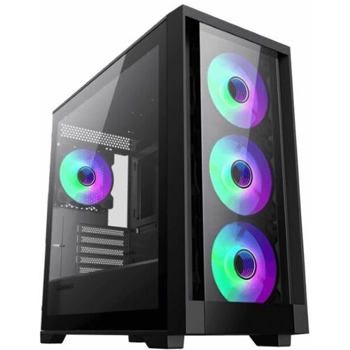 Корпус GameMax DEFENDER TG, для ПК, Mini-Tower, Mini-ITX, microATX