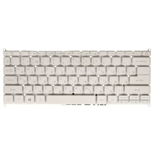 Клавиатура для ноутбука Acer Swift 3 SF314-41, SF314-52G, SF314-53G, Swift 5 SF514-51, SF514-51G, SF514-51-N78U Aspire S13 S5-371 белая с подсветкой