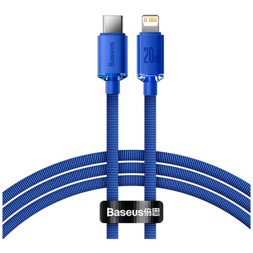 Кабель для передачи данных / быстрой зарядки / Baseus Crystal Shine Series USB Type C to Lightning 20 Вт 2 м, Blue CAJY000303