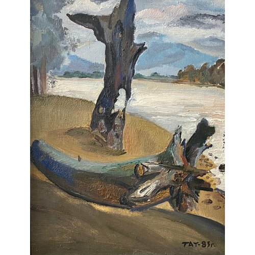Картина маслом Татаренко В. А. (1950) "Два дерева", 1983 год
