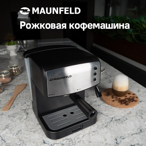 Кофеварка  рожковая MAUNFELD MF-734BK, черный