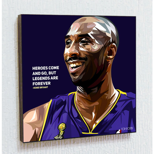 Картина постер Коби Брайант в стиле ПОП-АРТ в рамке с креплением / Портрет / Баскетбол NBA / Top Poster