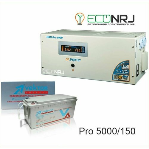 Энергия PRO-5000 + Аккумуляторная батарея Vektor VPbC 12-150
