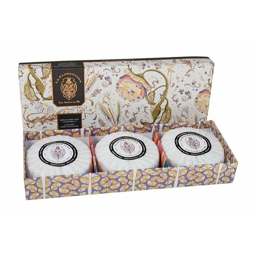Набор мыла с экстрактами лаванды и дикой ромашки La Florentina Giardino Segreto Collection Lavender and Wild Chamomile Soap Set