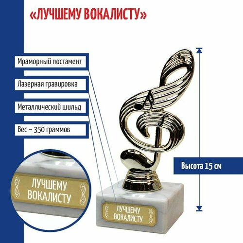 Подарки Статуэтка Ключ "Лучшему вокалисту" (15 см)