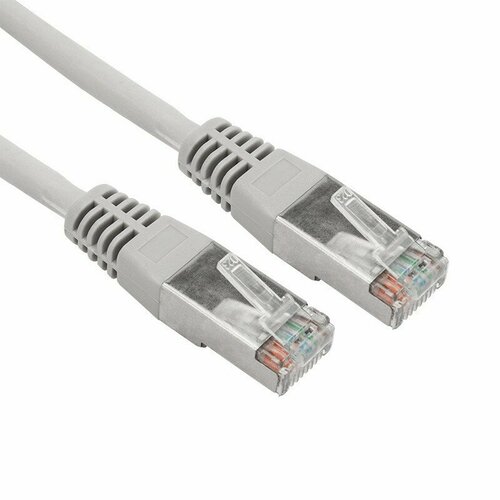 Патч-корд S/FTP, CAT 6A (10G), RJ45-RJ45, 28AWG, LSZH, серый, 0,5м REXANT, цена за 1 шт