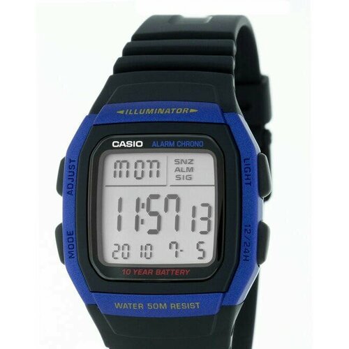 Наручные часы CASIO Collection W-96H-2A, синий, черный