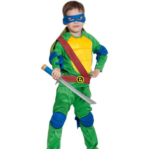 Карнавальный костюм "Ниндзя зелёный ЛЕО" детский, размер M (рост 122-128)