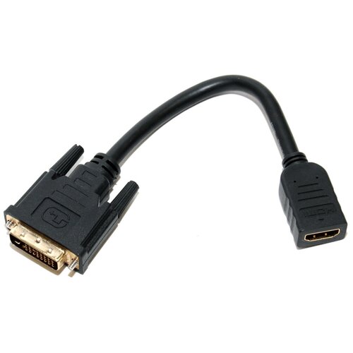 Переходник/адаптер 5bites HDMI (F) - DVI (M) (BC-HDF2DVI), 0.15 м, черный