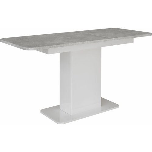 Раскладной обеденный стол на одной опоре СО-3 Белый/Ателье светлый