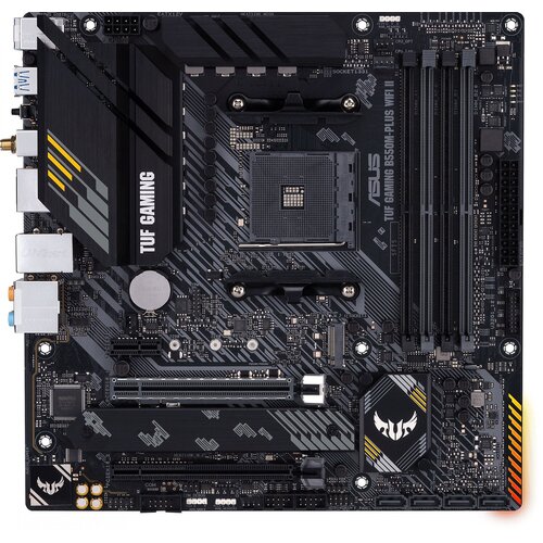 ASUS Материнская плата Asus TUF GAMING B550M-PLUS WIFI II Soc-AM4 AMD B550 4xDDR4 mATX AC`97 8ch(7.1) 2.5Gg RAID+HDMI+DP TUF GAMING B550M-PLUS WIFI II