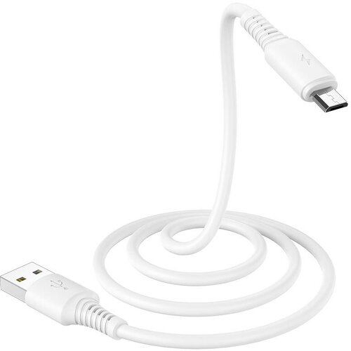 Кабель USB - микро USB Borofone BX47 Coolway, 1.0м, 2.4A, цвет: белый