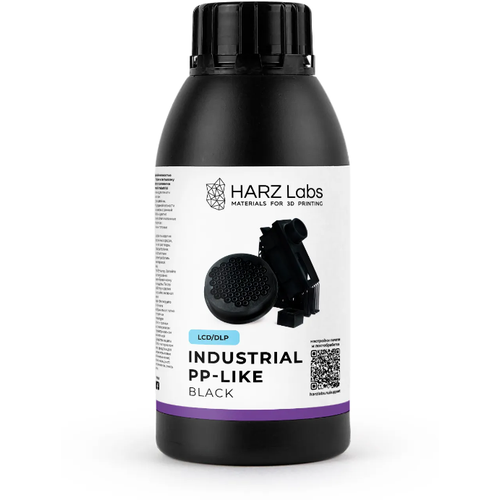 Фотополимерная смола HARZ Labs Industrial PP-Like, черный (500 гр)