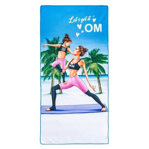 Полотенце  Этель Yoga mom пляжное, 70x140см, разноцветный