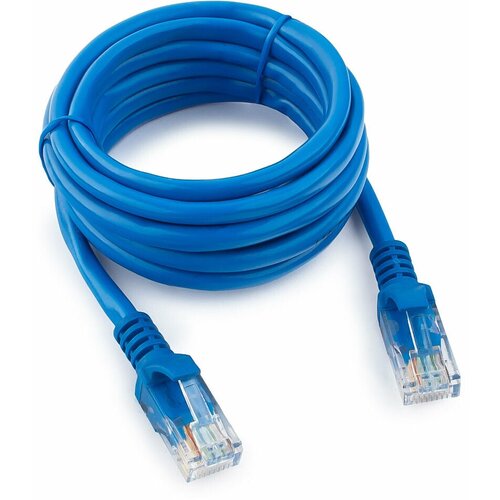 Набор из 3 штук Патч-корд медный UTP Cablexpert PP10-2M/B категория 5e, 2 м, литой, многожильный, синий