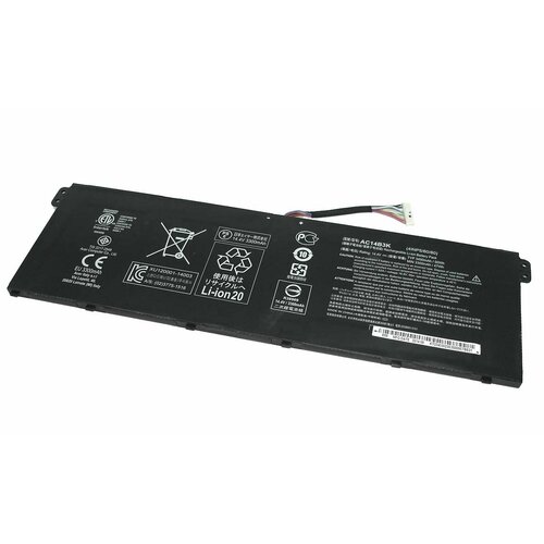 Аккумуляторная батарея для ноутбука Acer CB3-531 15.2V 3300mAh 48Wh AC14B3K (4INP5/60/80)