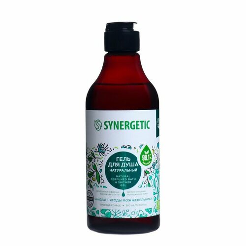 Гель для душа SYNERGETIC, биоразлагаемый, со вкусом сандала и ягод можжевельника, 380 мл