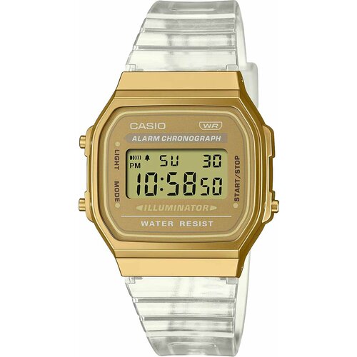 Наручные часы CASIO A168XESG-9A, золотой, бесцветный