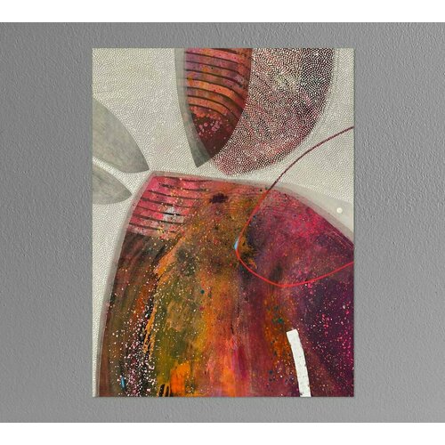Картина для интерьера "Танец с Юпитером" Сан Старлинг 50х70 см натуральный холст. Коллекция - абстракция, дизайн, геометрия.
