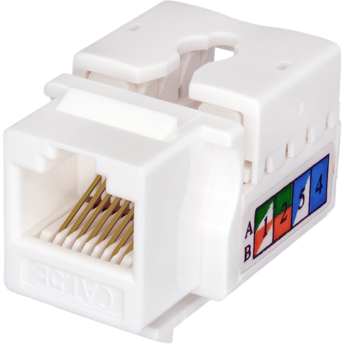 Keystone Jack 8P8C (RJ-45), UTP, Cat.5e. инструментальная заделка, белый 10-0313 SUPRLAN