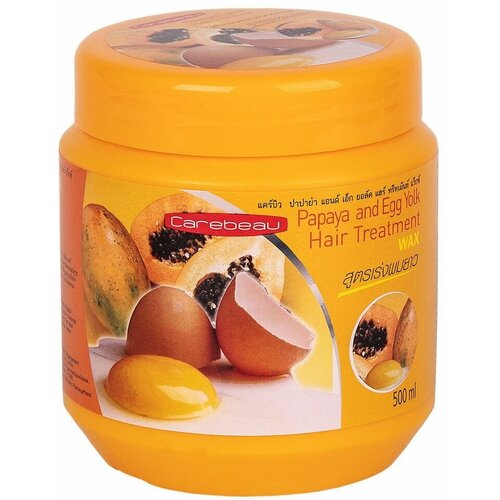 Маска для волос Carebeau с папайей и яичным желтком, 500 мл