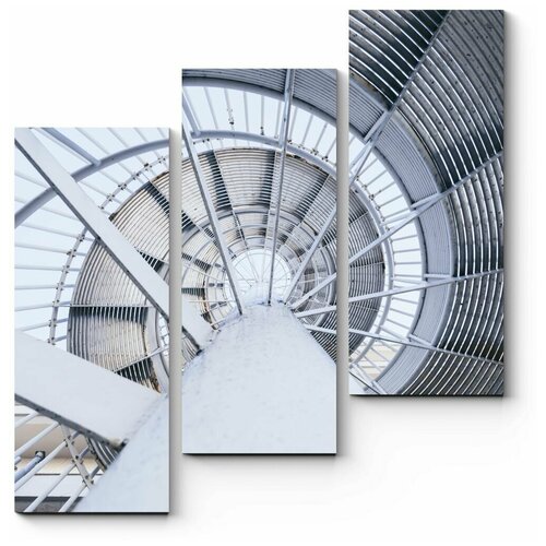 Модульная картина Стальная спиральная лестница100x107